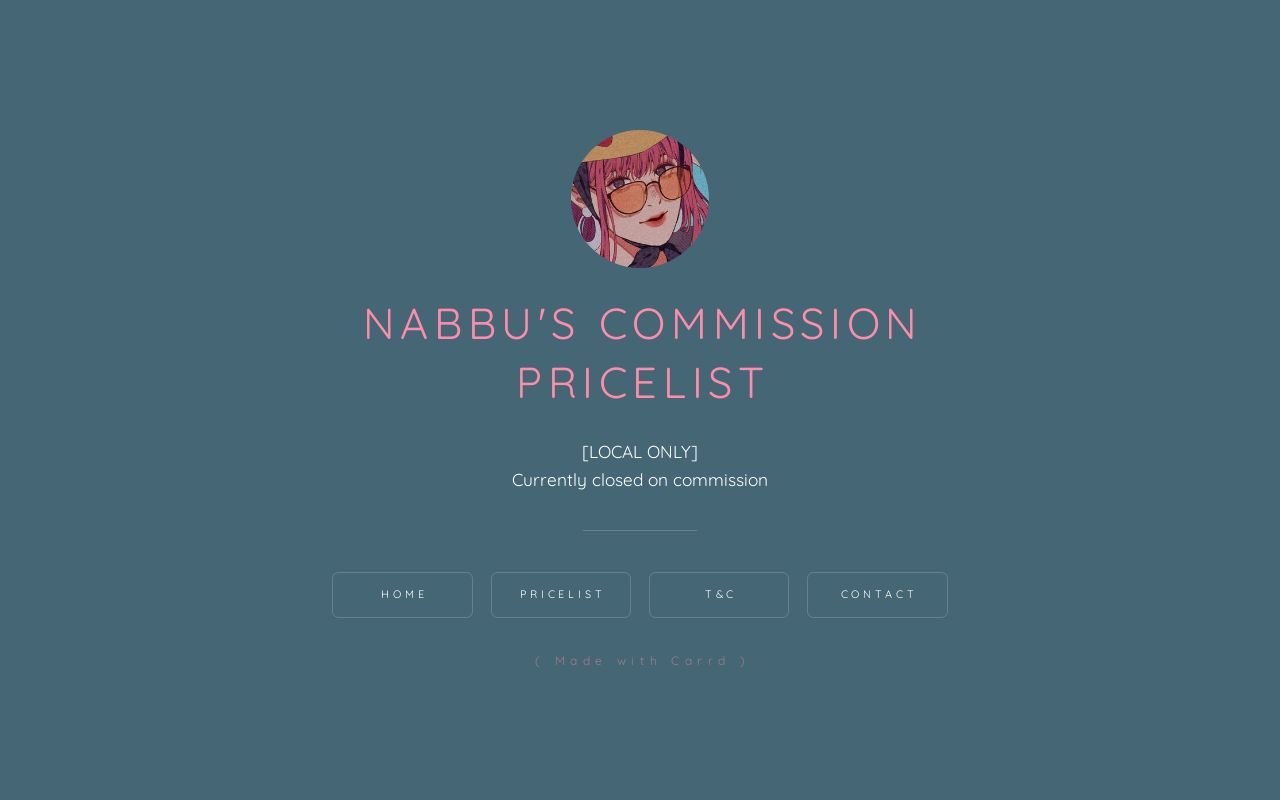 Nabbu's Commission Pricelist